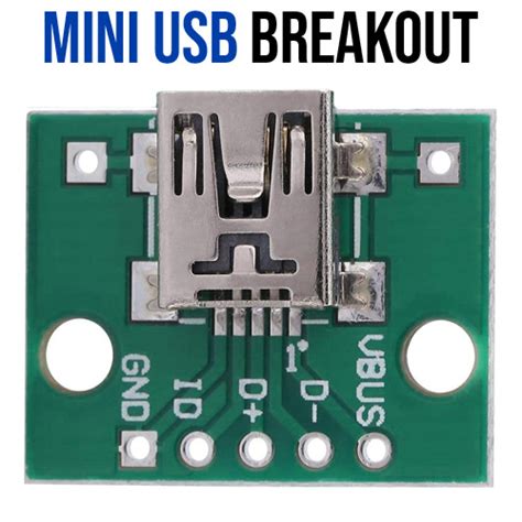 Usb Mini B Connector Breakout Micro Robotics