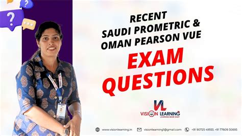 Recent Saudi Prometric And Oman Pearson Vue Exam Questions Youtube