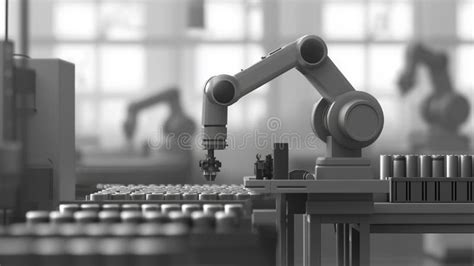 Industrial Robot Arm In A Modern Factory Setting Stock Image Image Of Production Factory