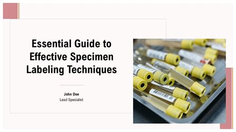 Essential Guide To Effective Specimen Labeling Techniques Ppt Powerpoint St Ai Ppt Example