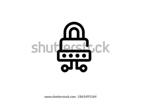 Hacker Outline Icon Loked Stock Vector Royalty Free 1865491564