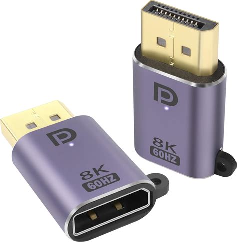 Qianrenon Dp To Dp Adapter K Hz Dp Male To Dp Female Displayport Connector Extend Dp