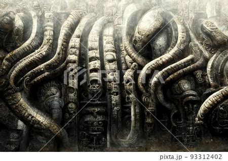 giger style biomechanics texture and のイラスト素材 93312402 PIXTA