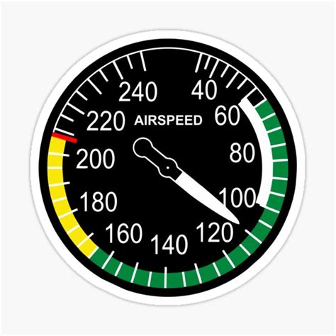 Aircraft Airspeed Indicator Sticker For Sale By Dhajr Redbubble