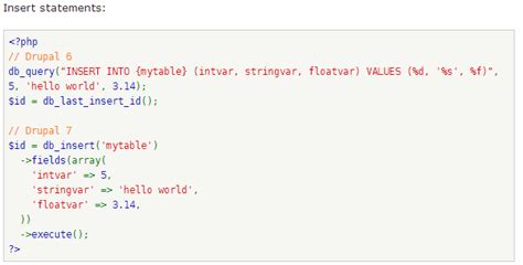 Drupal 7 Mysql Query Insert Stack Overflow