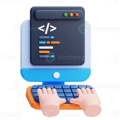 D Developer Icon On Transparent Background PNG