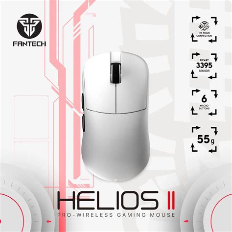 Беспроводная И Проводная Игровая Мышь Fantech Helios Ii Xd3v3 Оптическая 26000 Точек На Дюйм