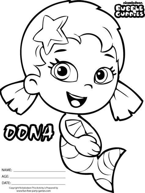 Molly Bubble Guppies Color Page Institutesand