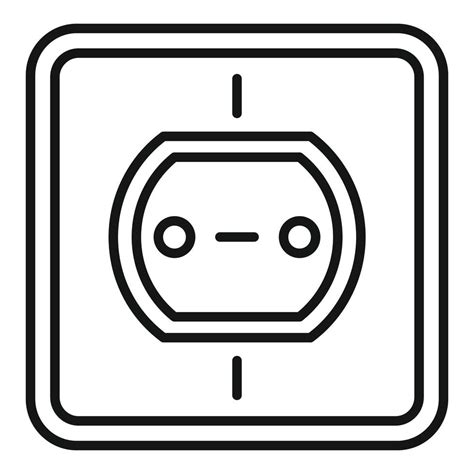 Tech Power Socket Icon Outline Style Vector Art At Vecteezy
