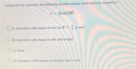 solved using tests for symmetry the following equation