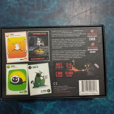 Exploding Kittens Card Game Nsfw Deck Hobbies And Toys Toys And Games On