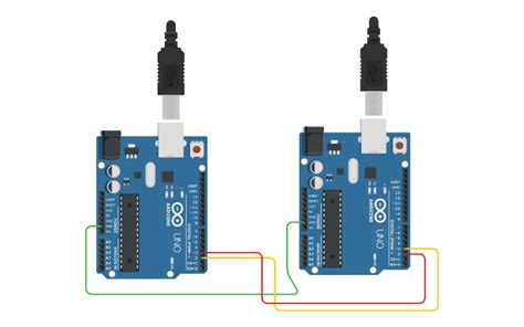 Circuit Design Comunicacion Entre Arduinos Tinkercad