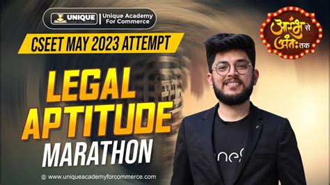 आरंभ Batch Legal Aptitude Marathon Cseet May 23 Youtube