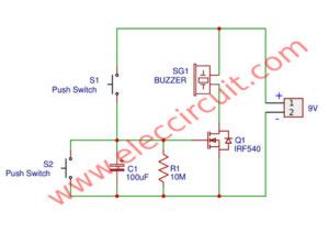 Simple Time Delay Circuit Using MOSFET ElecCircuit
