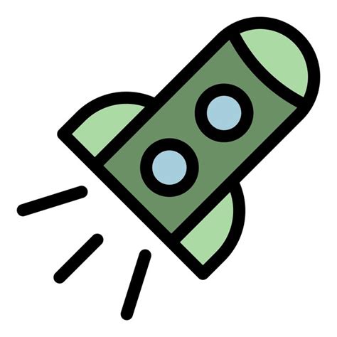 Premium Vector Rocket Icon Outline Rocket Vector Icon Color Flat Isolated