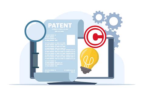 특허법 저작권 보호 개념 법률로 보호되는 저작권 특허 보호 지적 재산권 개념 저작권 기호 전자 법률 문서 디지털 법률 플랫 벡터 0명에 대한 스톡 벡터 아트 및 기타 이미지