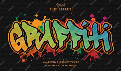 Premium Vector Graffiti Editable Text Effect Style Graffiti