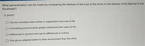 solved what generalization can be made by comparing the lifestyle of