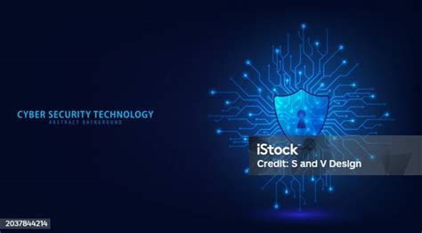 쉴드 회로 사이버 보안 기술 추상 배경 미래 하이테크 스타일 기술 데이터 보호 시스템 인터넷 보안 및 안전 정보 개인 벡터 및 일러스트레이션 검증에 대한 스톡 벡터 아트 및