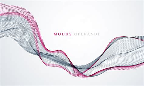 Premium Vector 3d Particles Mesh Array Sound Wave Flowing Round