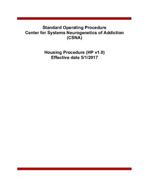 Fillable Online Standard Operating Procedure Center For Systems