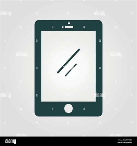 Vector Tablet Icon Flat Vector Illustration In Black Isolated On White Background Eps 10 Stock