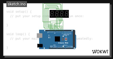 7 Segment 4 Digit Wokwi Esp32 Stm32 Arduino Simulator