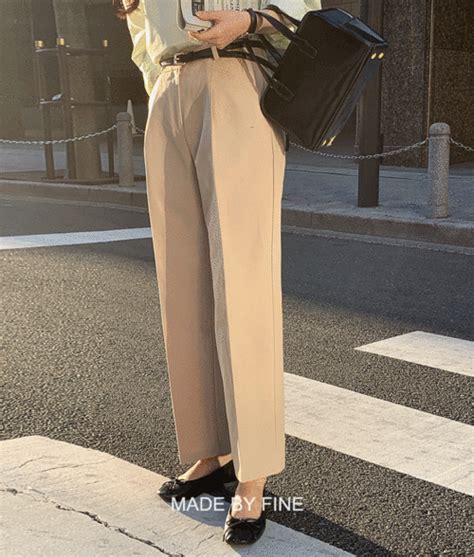 파인땡큐 프렌치코튼팬츠 color 데일리룩 오피스룩 러블리 키작녀 코튼팬츠 슬랙스 핀턱팬츠 하객룩 포멀룩 미니멀룩 올드머니룩