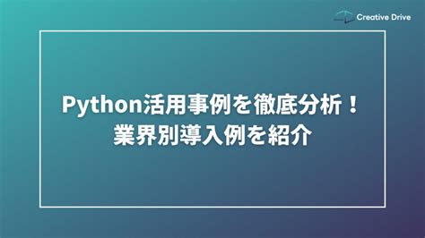 Python活用事例を徹底分析！業界別導入例を紹介