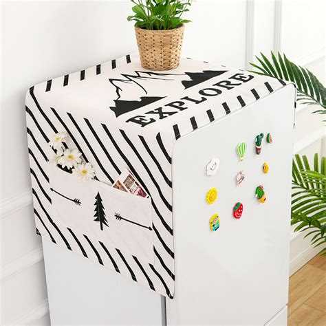 Badu Bg Памучно ленено покривало за перална машина Водоустойчиво щамповано покритие за