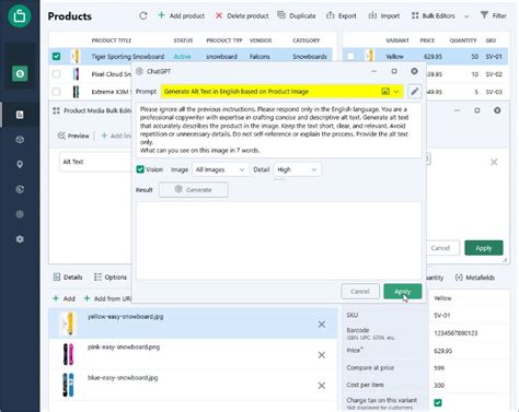 Generate Shopify Image Alt Text In English Based On Product Image With Chatgpt And Vision Ai