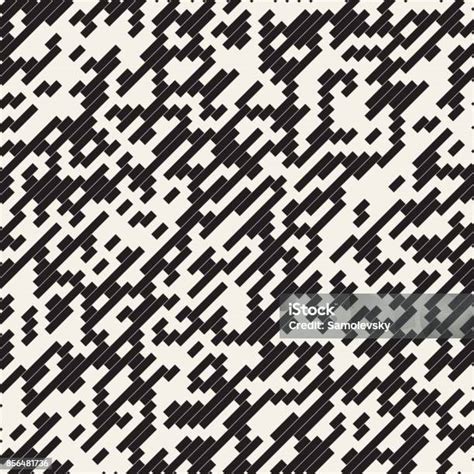 벡터 원활한 불규칙 한 라인 그리드 패턴입니다 트렌디한 흑백 텍스처입니다 추상적인 기하학적 배경 디자인 0명에 대한 스톡 벡터 아트 및 기타 이미지 Istock