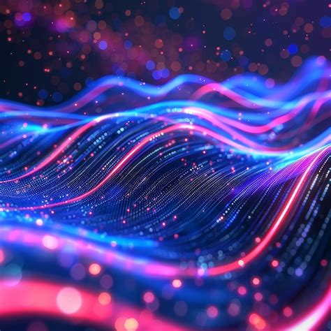 Premium Photo 3d Rendering Abstract Background With Glowing Particles