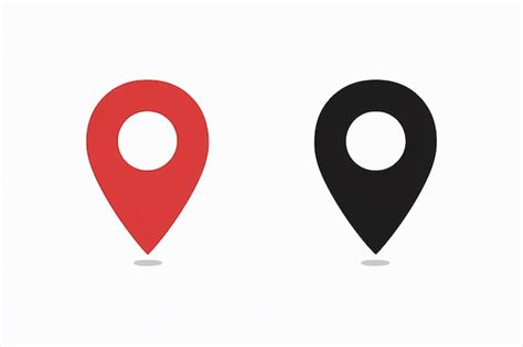 Premium Vector Two Distinct Location Markers On The Left Theres A Red Location Marker With A