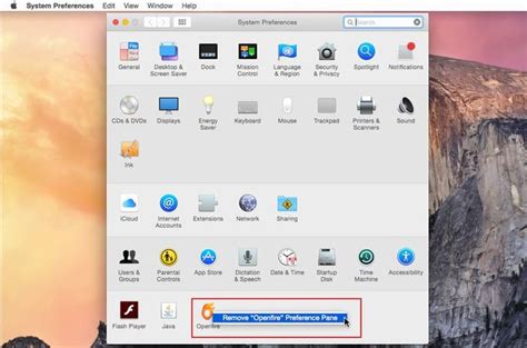 remove unwanted preference panes on your mac