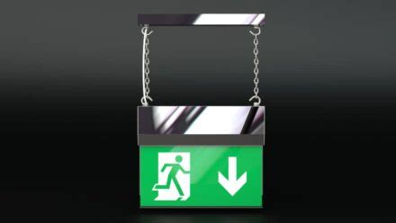 Central Battery Hanging Exit Sign Volt AC DC