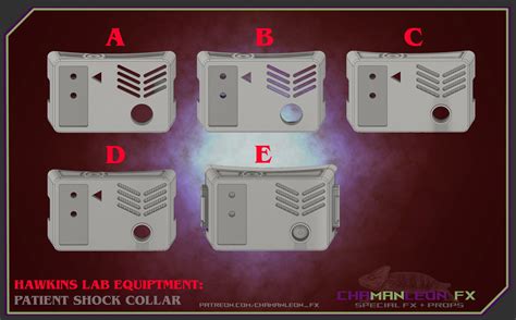 Hawkins Lab Shock Collar Stranger Things Cosplay 3d Model 3d Printable Cgtrader