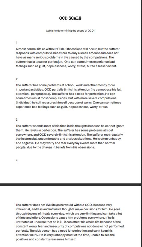 Ocd Scale R Ocdrecovery