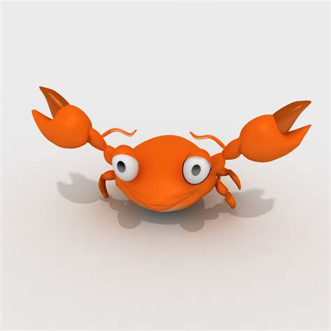 3d Model Crab Animation Character