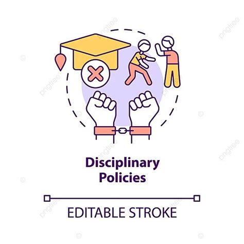Disciplinary Policies Concept Icon Symbol Regulation Disciplinary