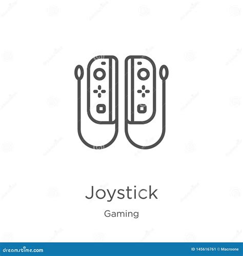 Joystick Icon Vector From Gaming Collection Thin Line Joystick Outline Icon Vector Illustration