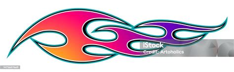 부족 불 불꽃 경주 자동차 비닐 스티커 벡터 아트 이미지 Eps 10 파일입니다 불타는 타이어와 불꽃 자동차 데칼 Brand Name Domestic Car에 대한 스톡