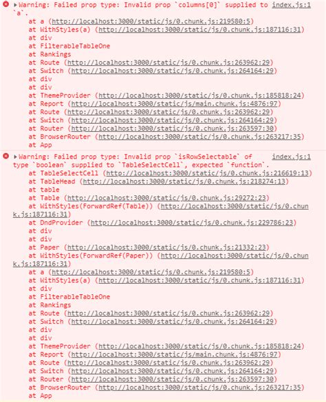 Failed Prop Type Invalid Prop `isrowselectable` Of Type `boolean