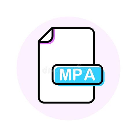 MPA File Format Extension Color Line Icon Stock Vector Illustration Of Icon Line 108715669