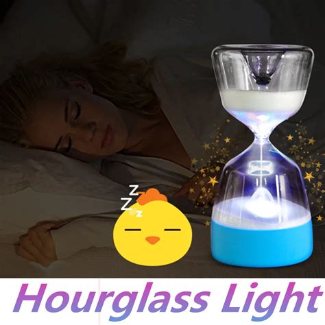 Aliexpress Com Buy Hourglass Timer Night Light Lamp Color Changed Sleep Timer Sandglass Home