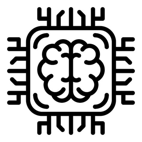 Premium Vector Ai Brain Processor Icon Outline Ai Brain Processor Vector Icon For Web Design