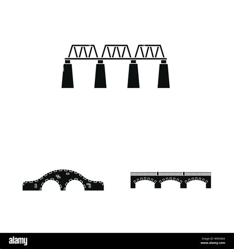 isolated object of construct and side sign collection of construct and bridge vector icon for