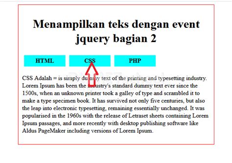 Menampilkan Teks Dengan Event Jquery Bagian 2 Dan Contohnya