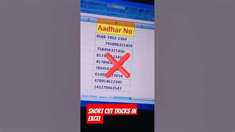 Short Cut Tricks For Excel Youtube