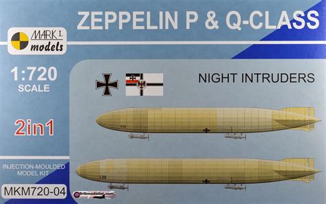 Zeppelin P & Q-Class Night Raiders - 1:720 Mark I Models - Kits ...